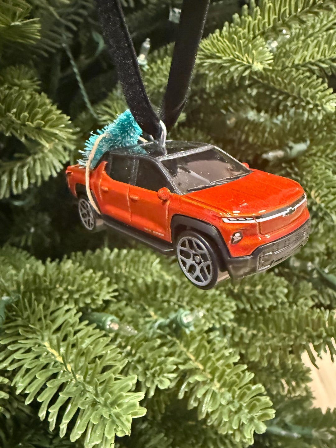 Chevrolet Silverado EV RST Truck Christmas Ornament Replica With ...