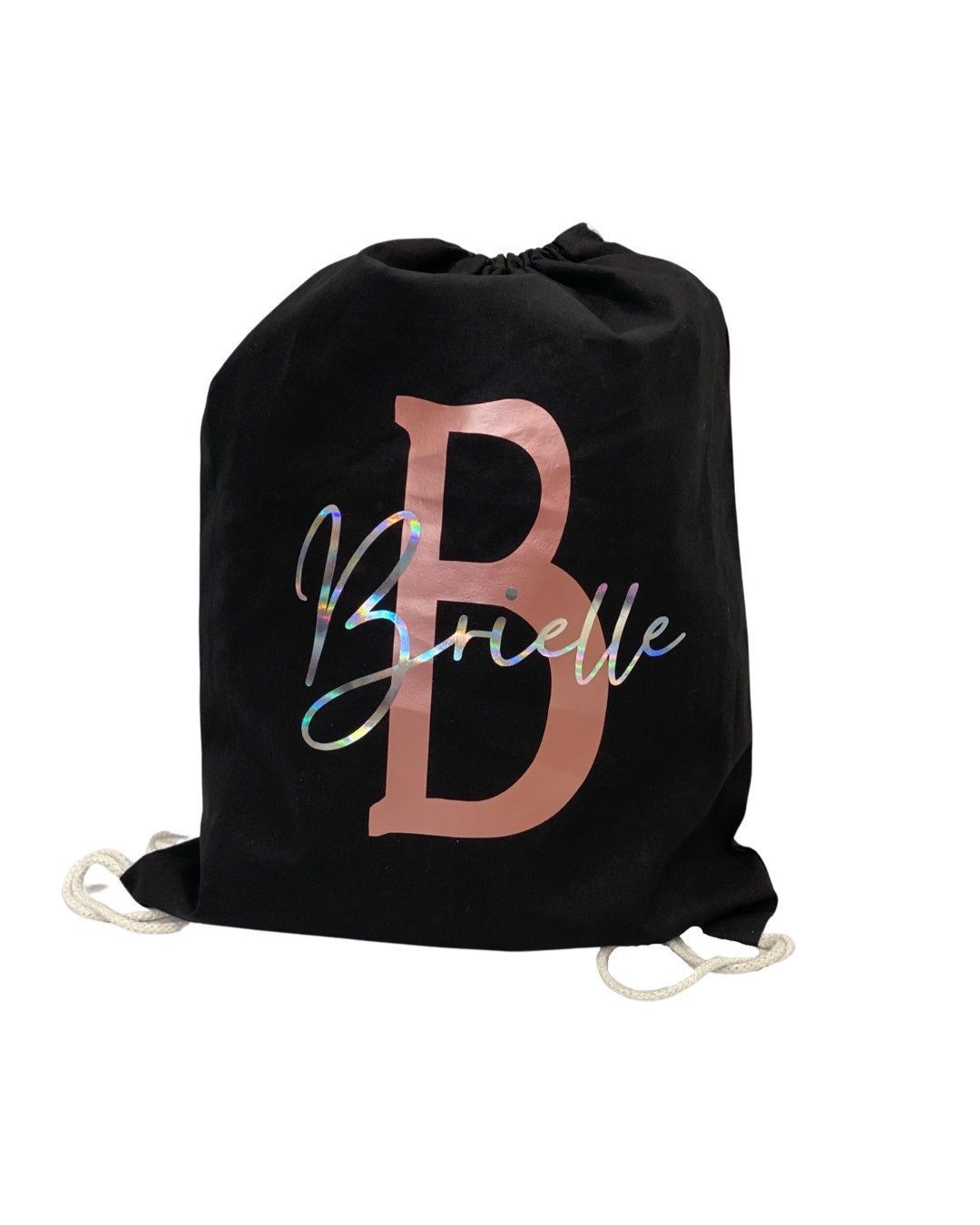 Personalized Drawstring Bag With Custom Name Backpack With Initial ...