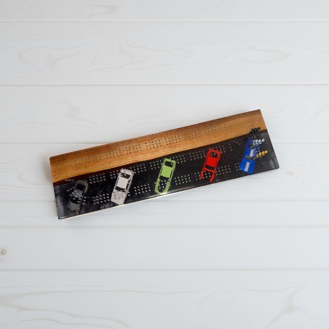 Ford Mustang Car Handcrafted Wooden Cribbage Board Unique Sport Car ...