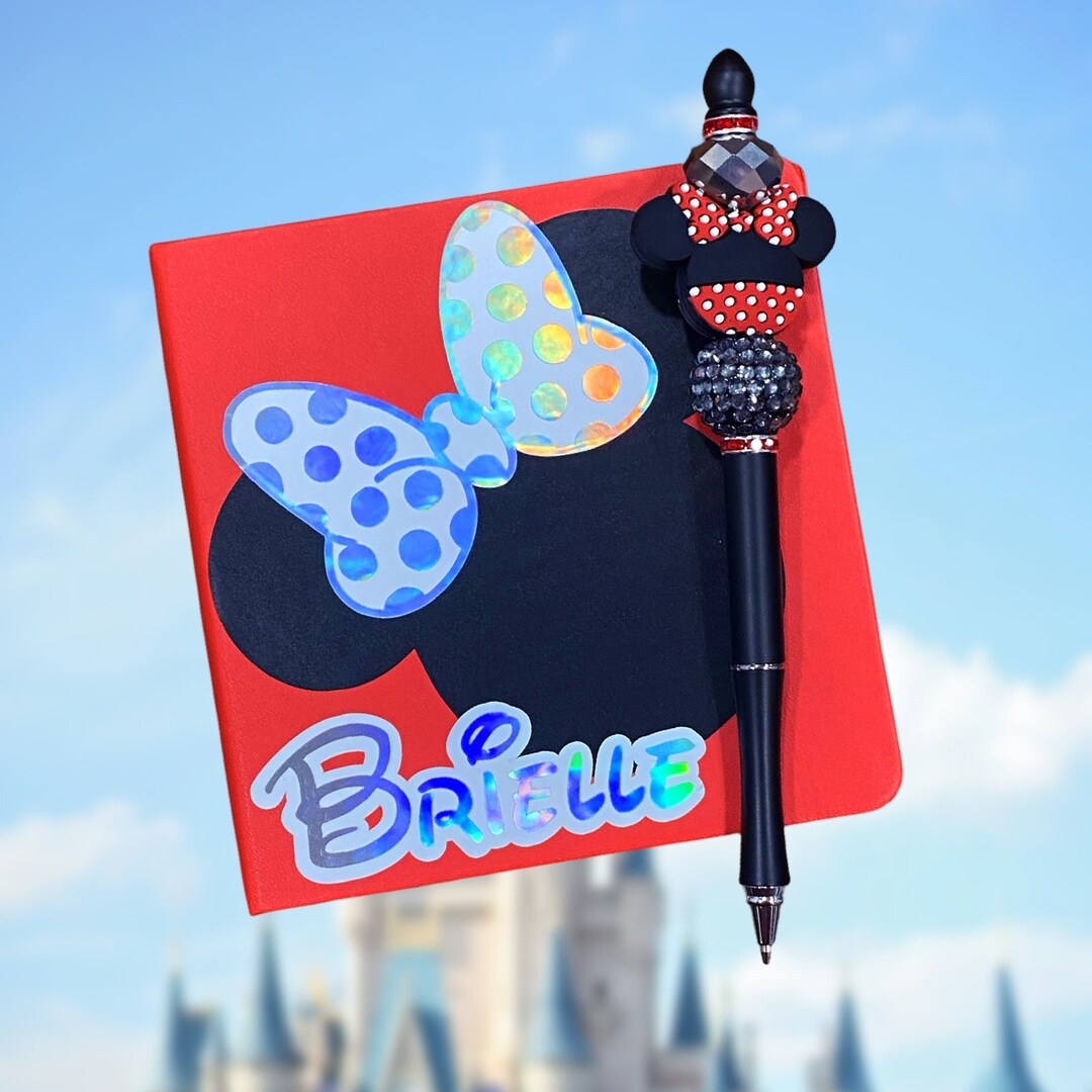 Red Minnie Mouse Inspired Personalized Autograph Book With Matching Pen ...