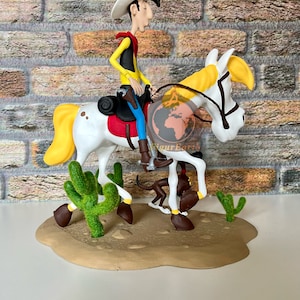 Lucky Luke Figure,vintage Cartoon Character,luck Luke Diorama - Etsy