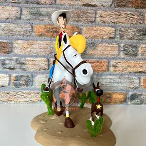 Lucky Luke Figure | Vintage Cartoon Collectible | Handmade Gamer Gift ...