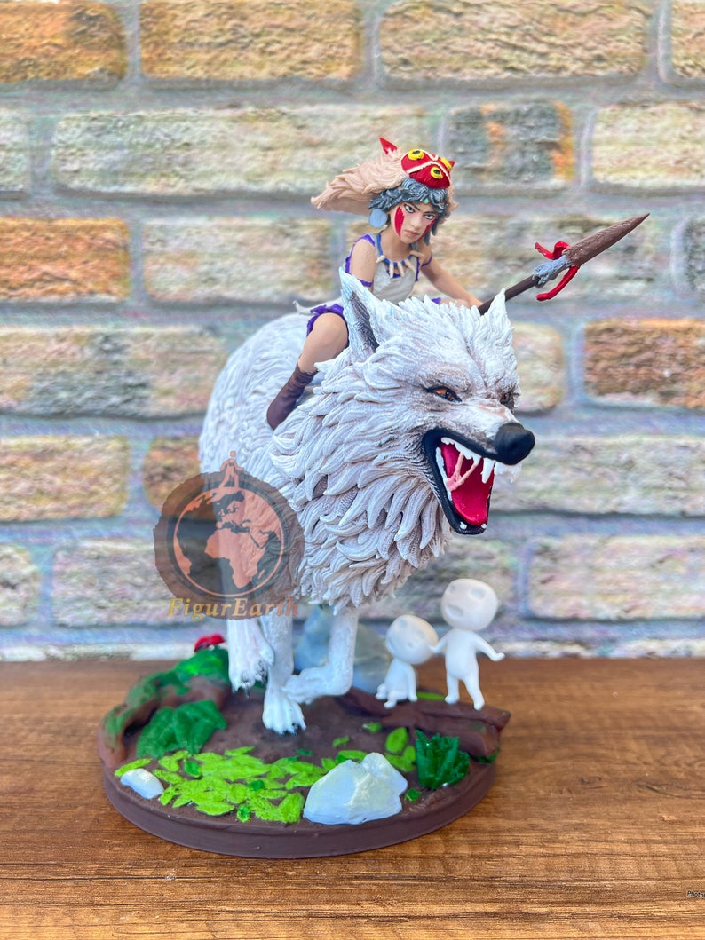 Pricess Mononoke Figure, Mononoke Statue - Etsy