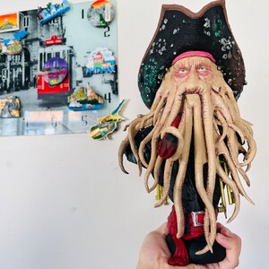 Davy Jones Bust Figure | Handmade Pirates Collectible | Pop Culture ...