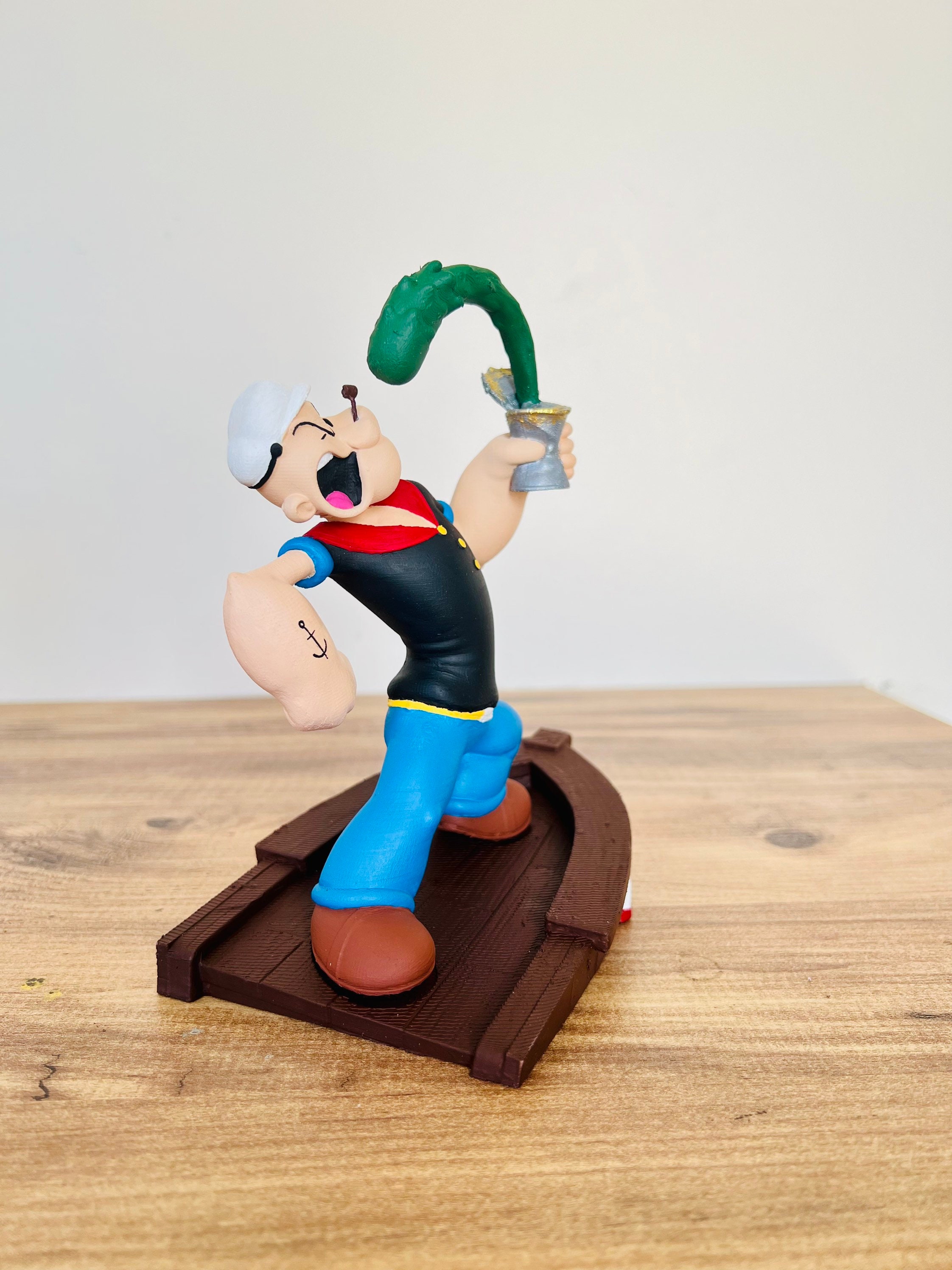 Handmade Popeye Cartoon Figurine Set: Vintage Olive & Brutus (20cm) - Etsy