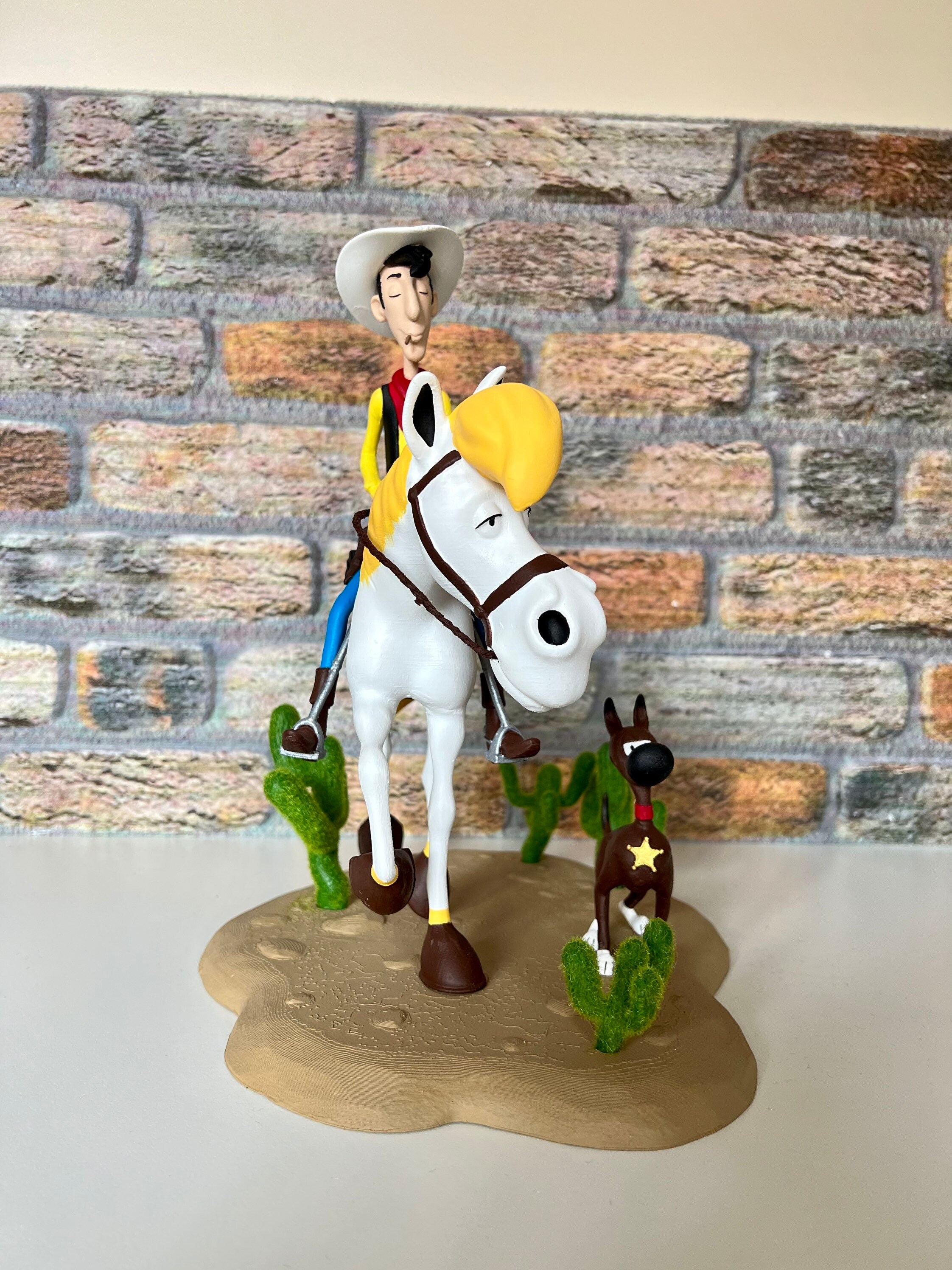 Lucky Luke Figurevintage Cartoon Characterluck Luke Diorama - Etsy UK
