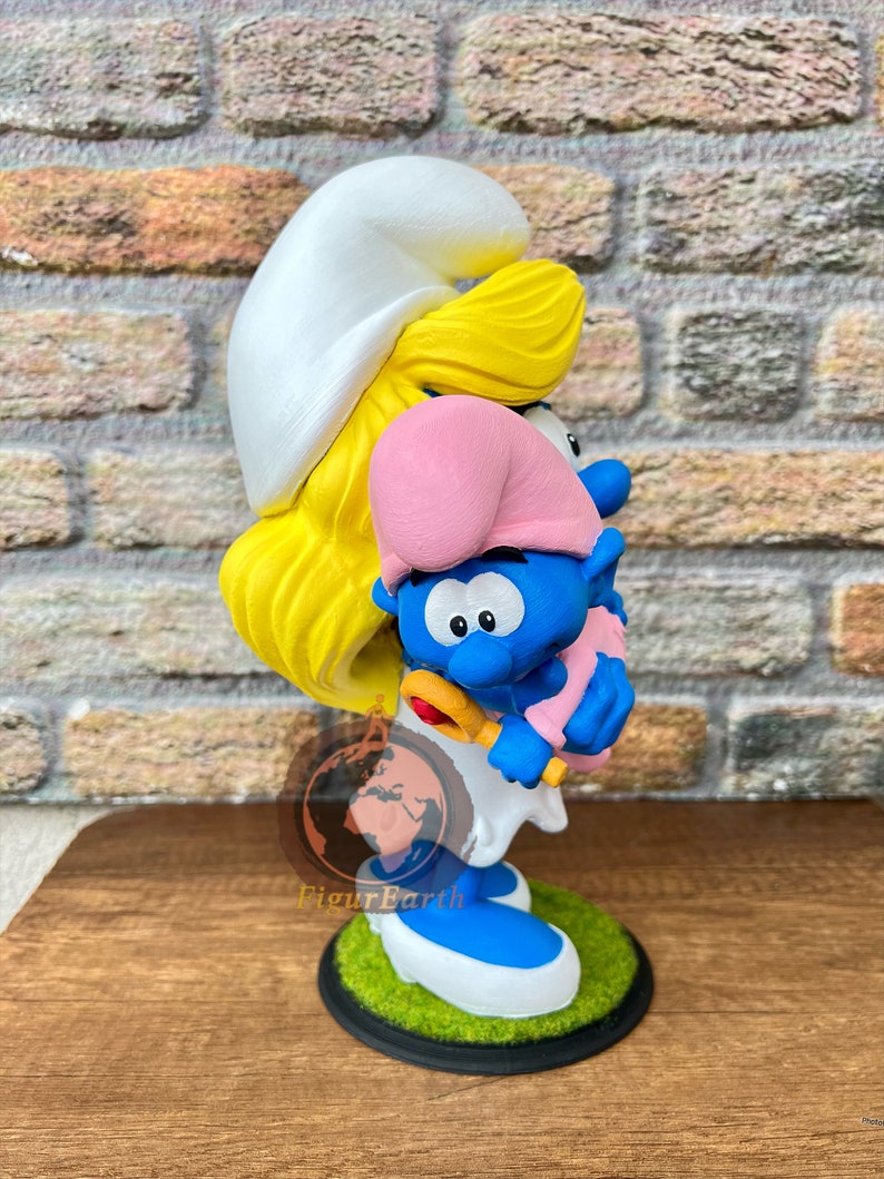 Smurfette With Baby Figure, Smurfette Smurf,smurfette Statue,gargemel ...