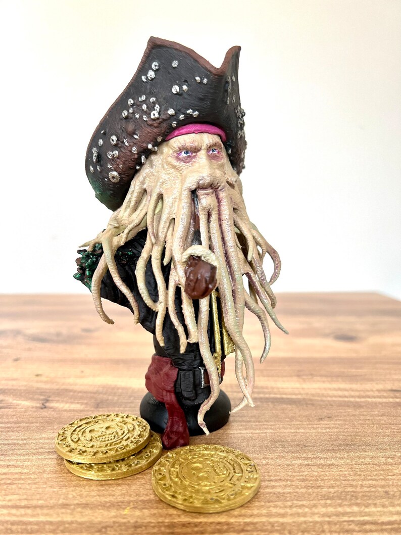 Davy Jones Caribbean Pirates Bust Figure - Etsy
