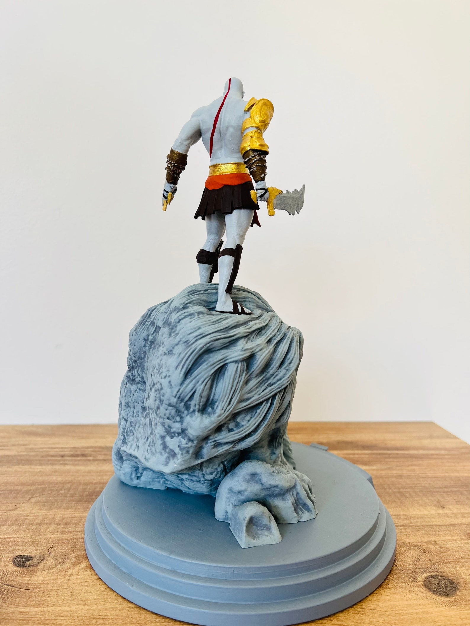 Kratos Zeus Figuregod of War Kratos Statuekratos Diorama 27 - Etsy