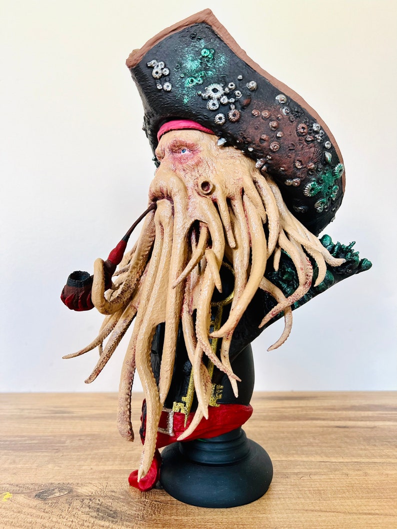 Davy Jones Caribbean Pirates Bust Figure - Etsy