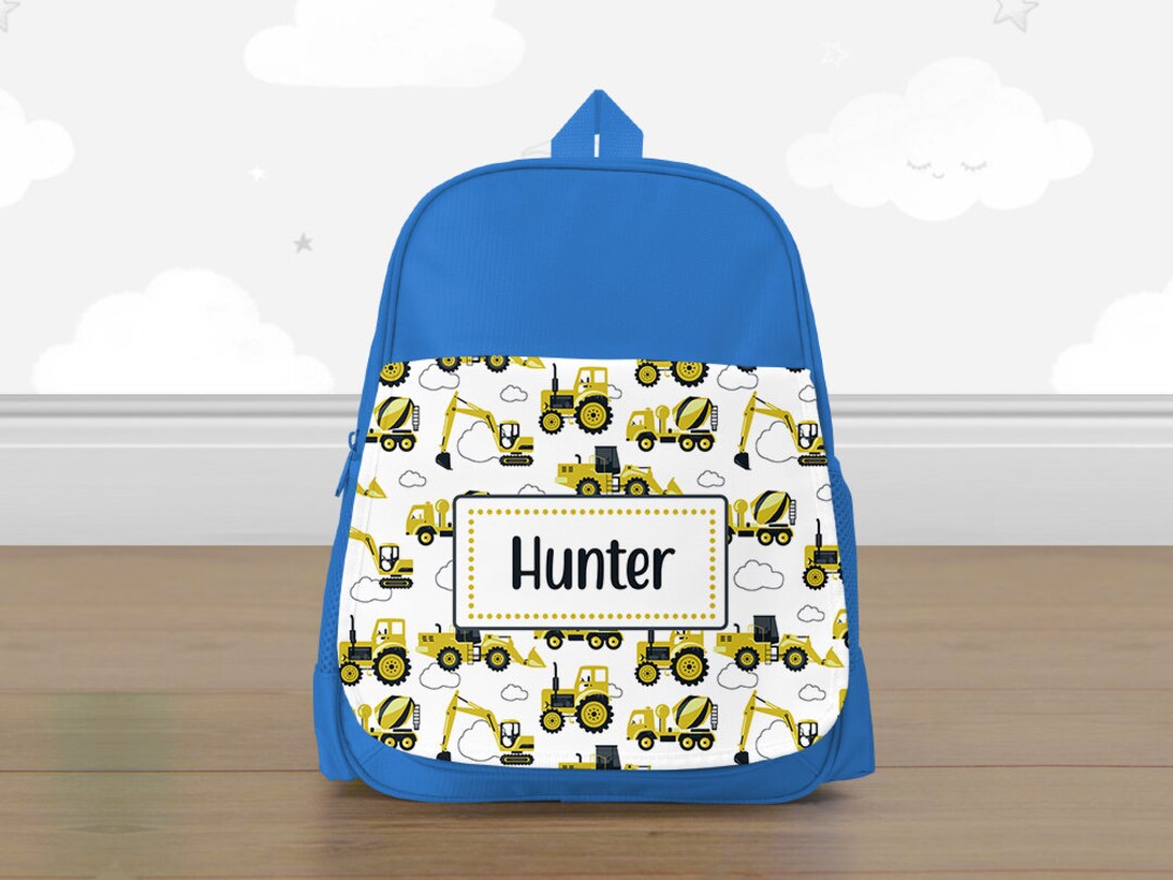 Personalised Diggers Backpack, Construction Boys Backpack, Toddlers ...