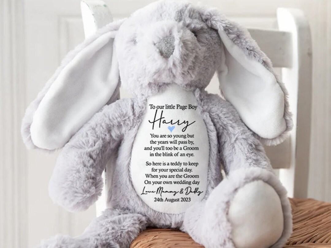 Personalised Thank You Page Boy Gift, Page Boy Teddy Thank You for ...