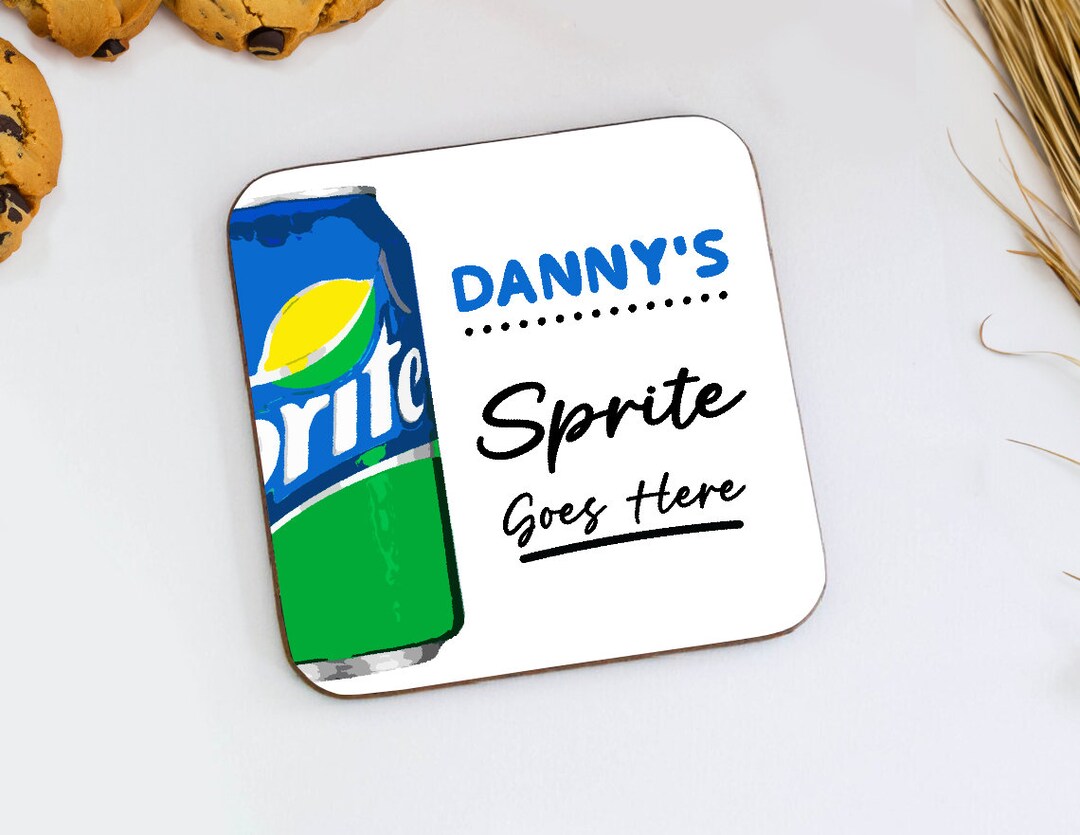 Personalised Sprite Goes Here Coaster, Lime & Lemonade Novelty Gift ...