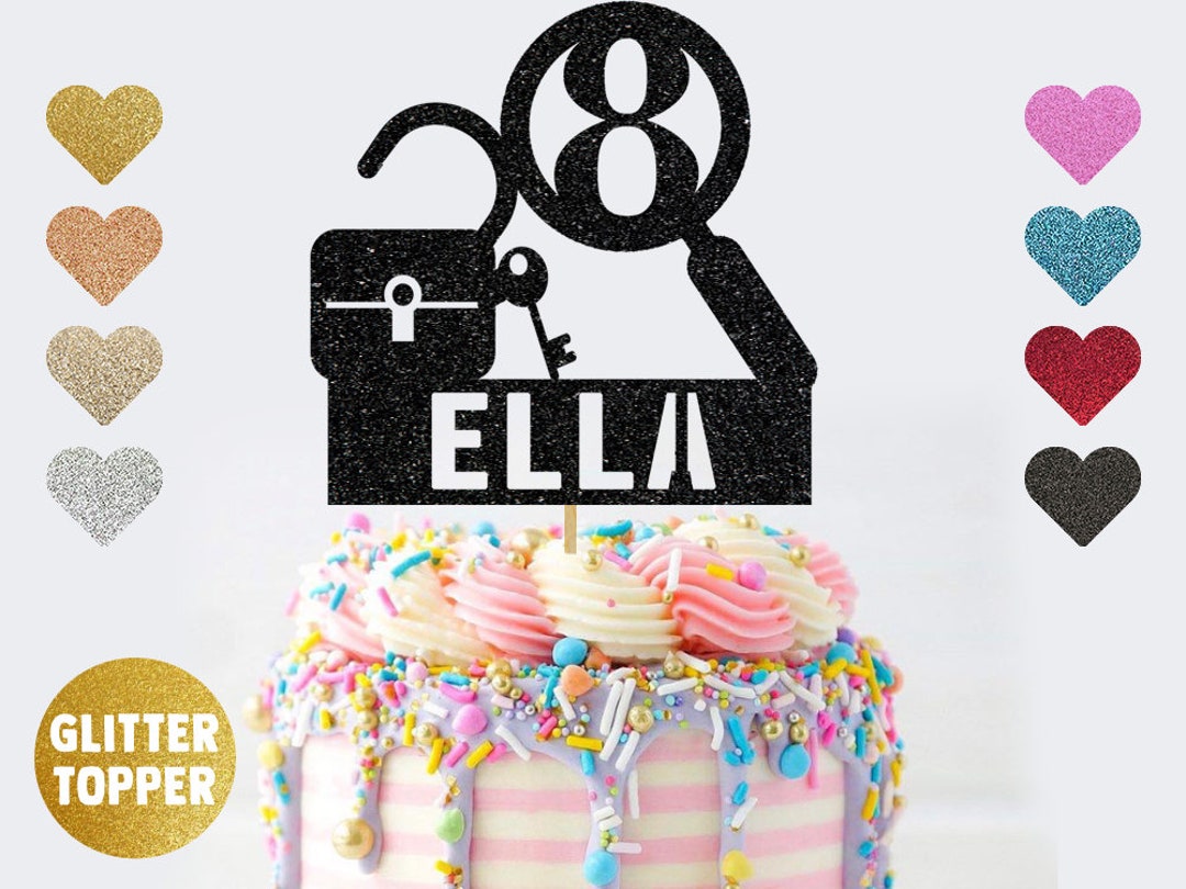 Personalised Escape Room Detective Cake Topper Personalise With Any ...