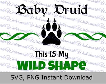 Baby Druid Svg D&D Baby Svg RPG Svg - Etsy