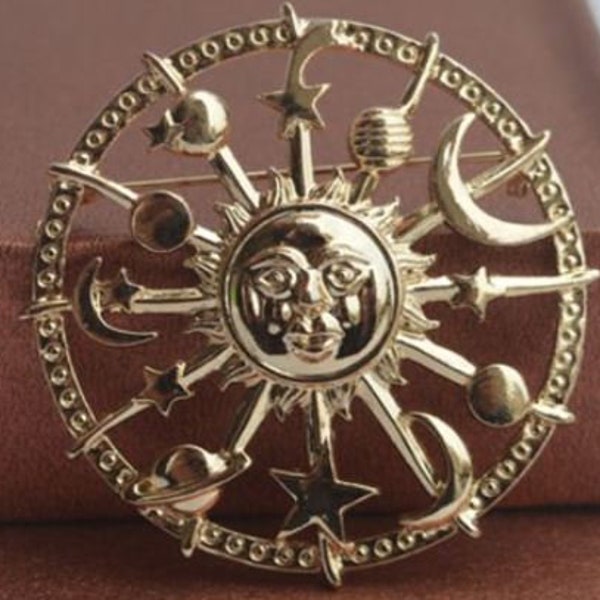 Sun Brooch - Etsy
