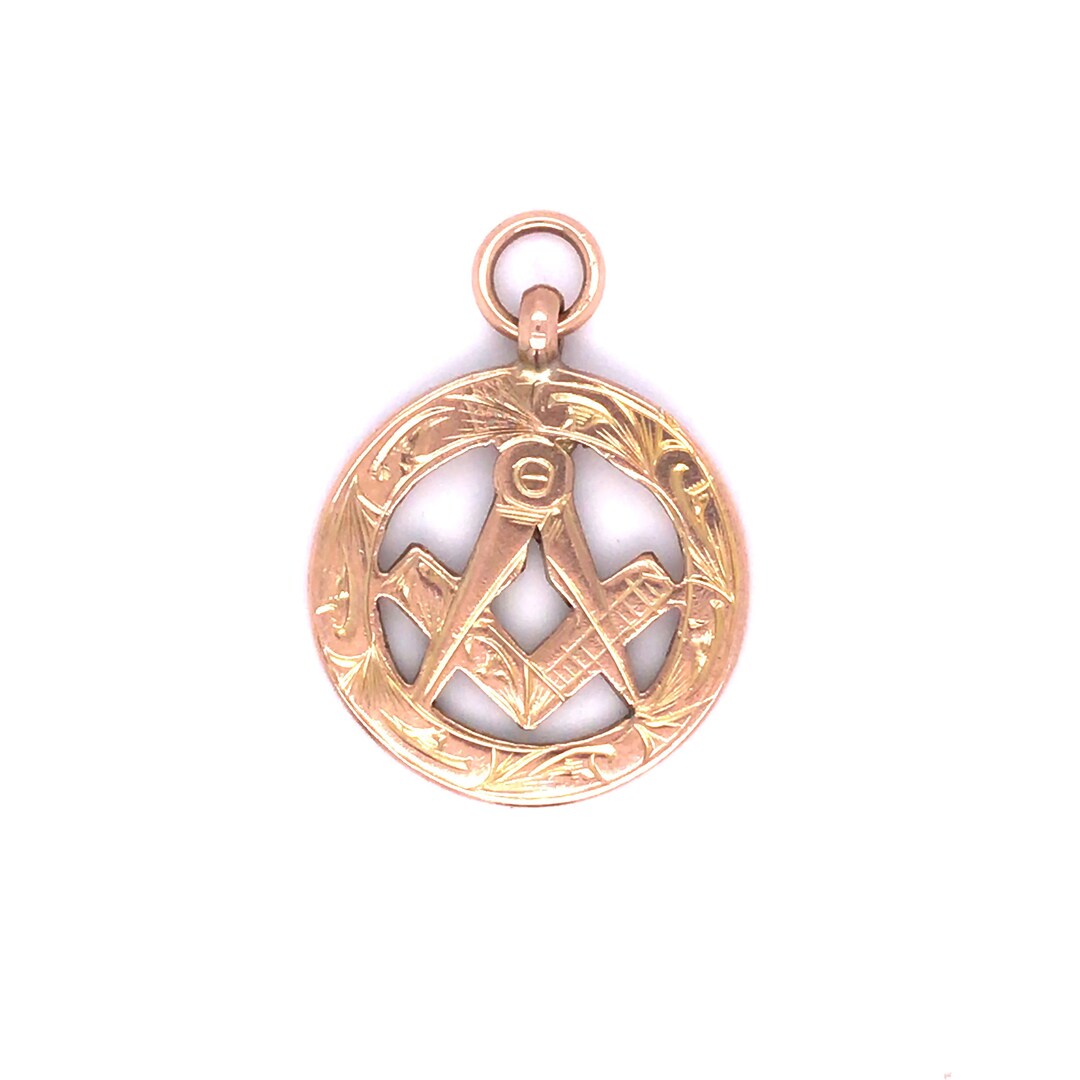 9ct Gold Masonic Pendant Freemasonry Pendant Vintage Jewellery ...
