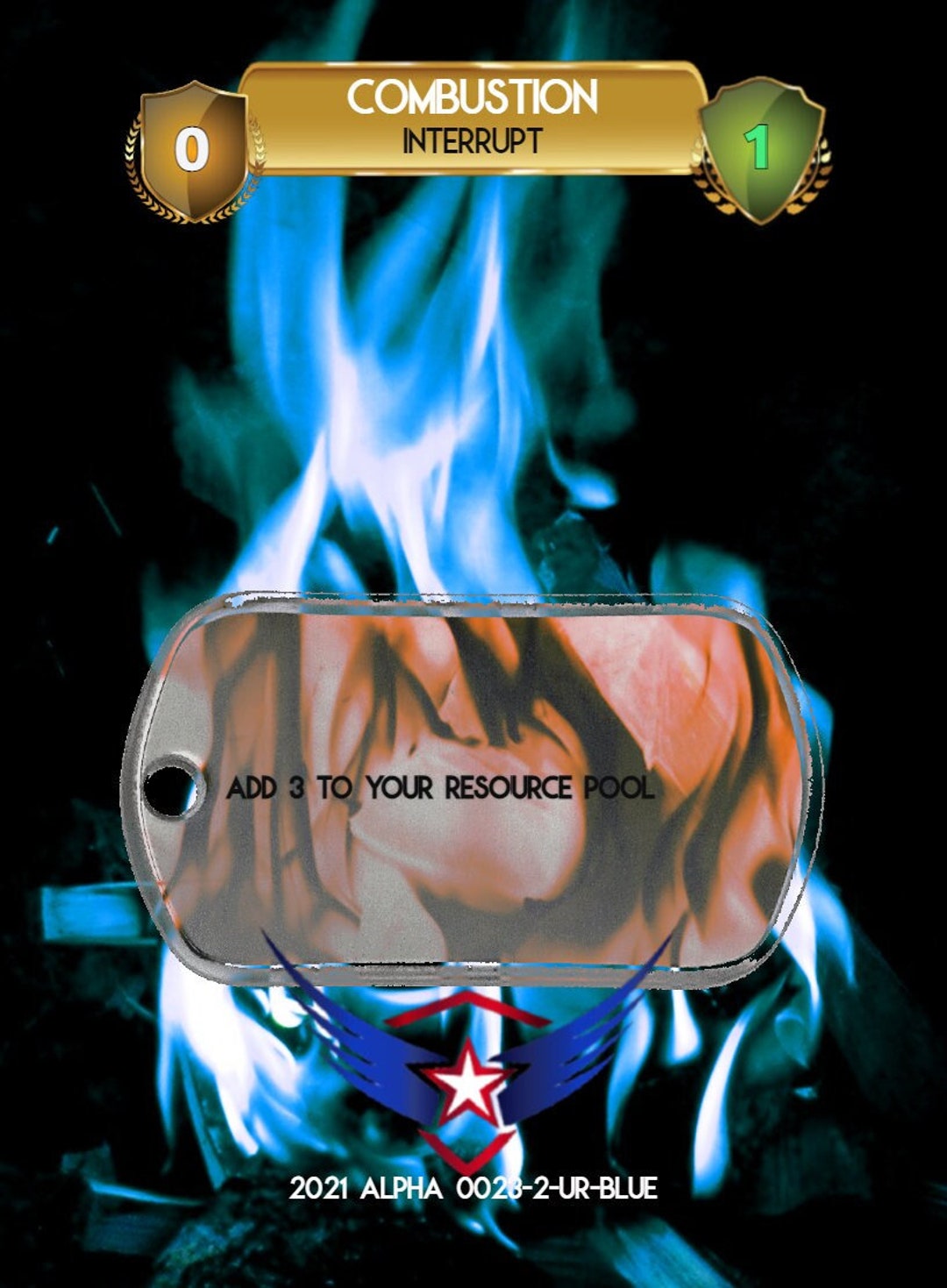 Limited Edition Collectors Card Combustion Blue - Etsy