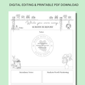 Substitute Report PDF for Print & Digital Use (plant Design ...