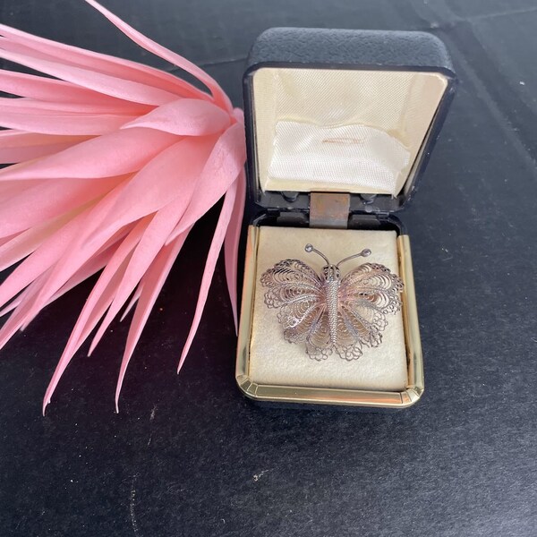 925 Silver Butterfly Brooch - Etsy