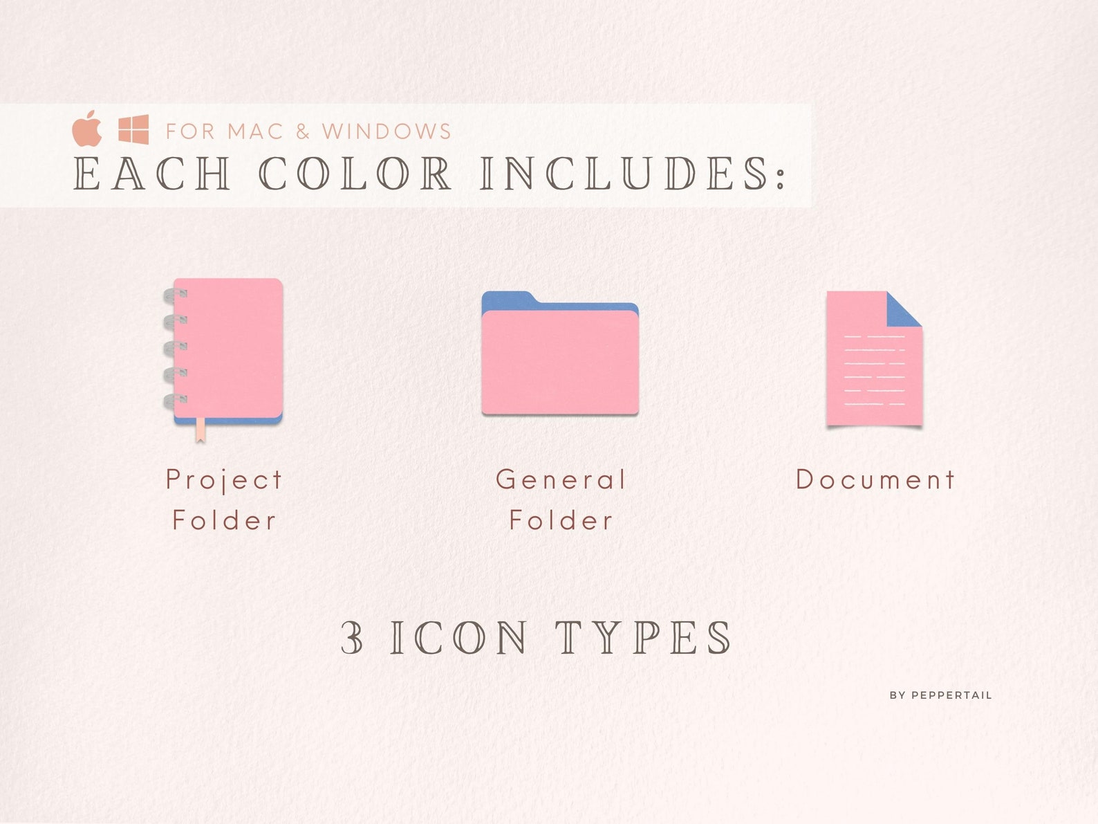 Pastel Desktop Folder Icons for Mac & Windows (36 PNG + ICO) - Etsy
