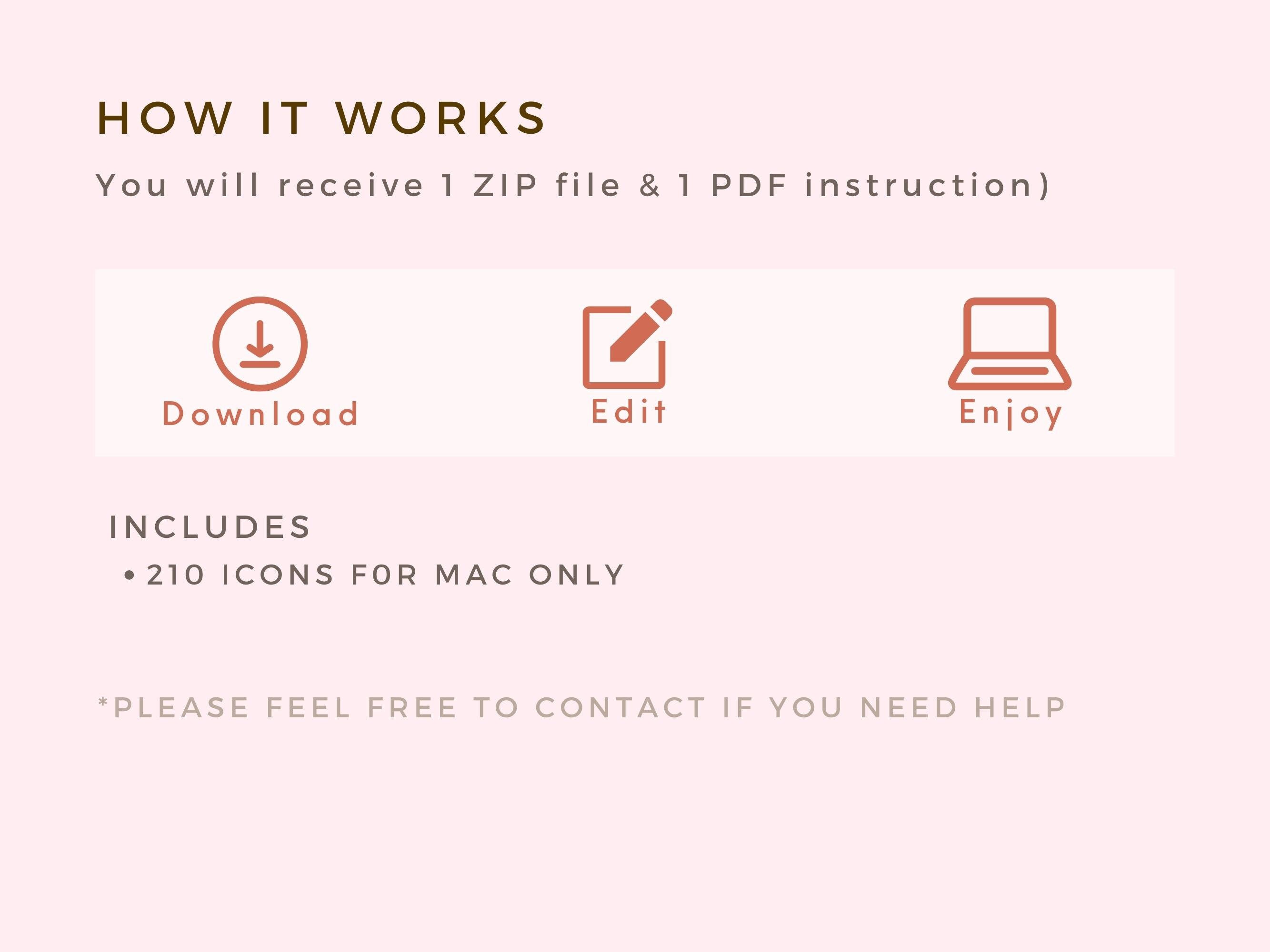 EDITABLE Folder Icons for Macadd Your OWN Textdesktop Folder - Etsy