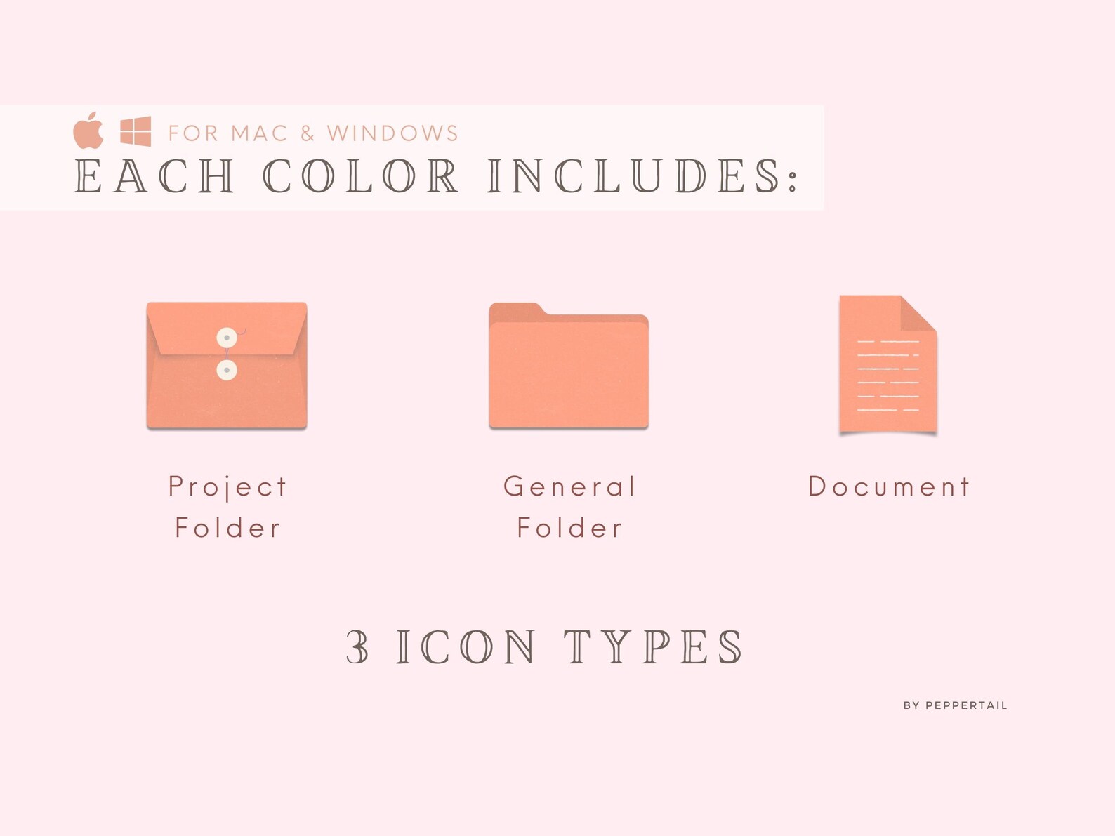 Colorful Mac Folder Iconsdesktop Document Iconsdesktop - Etsy