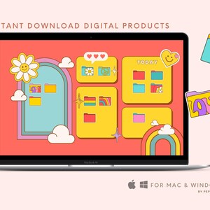 Hippie Desktop Organzier Wallpaper｜macbook Wallpaper Organizer｜mac ...