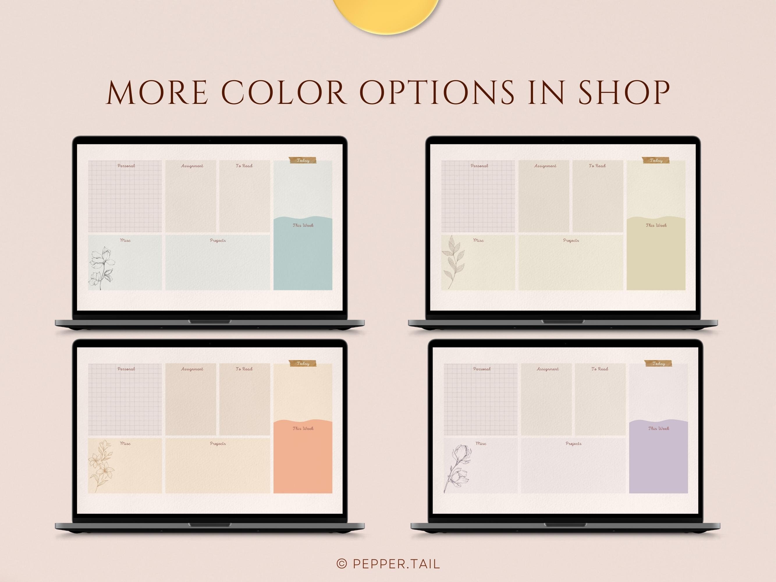 SET OF 3 Desktop Wallpaper Organizer Studentdesktop | Etsy