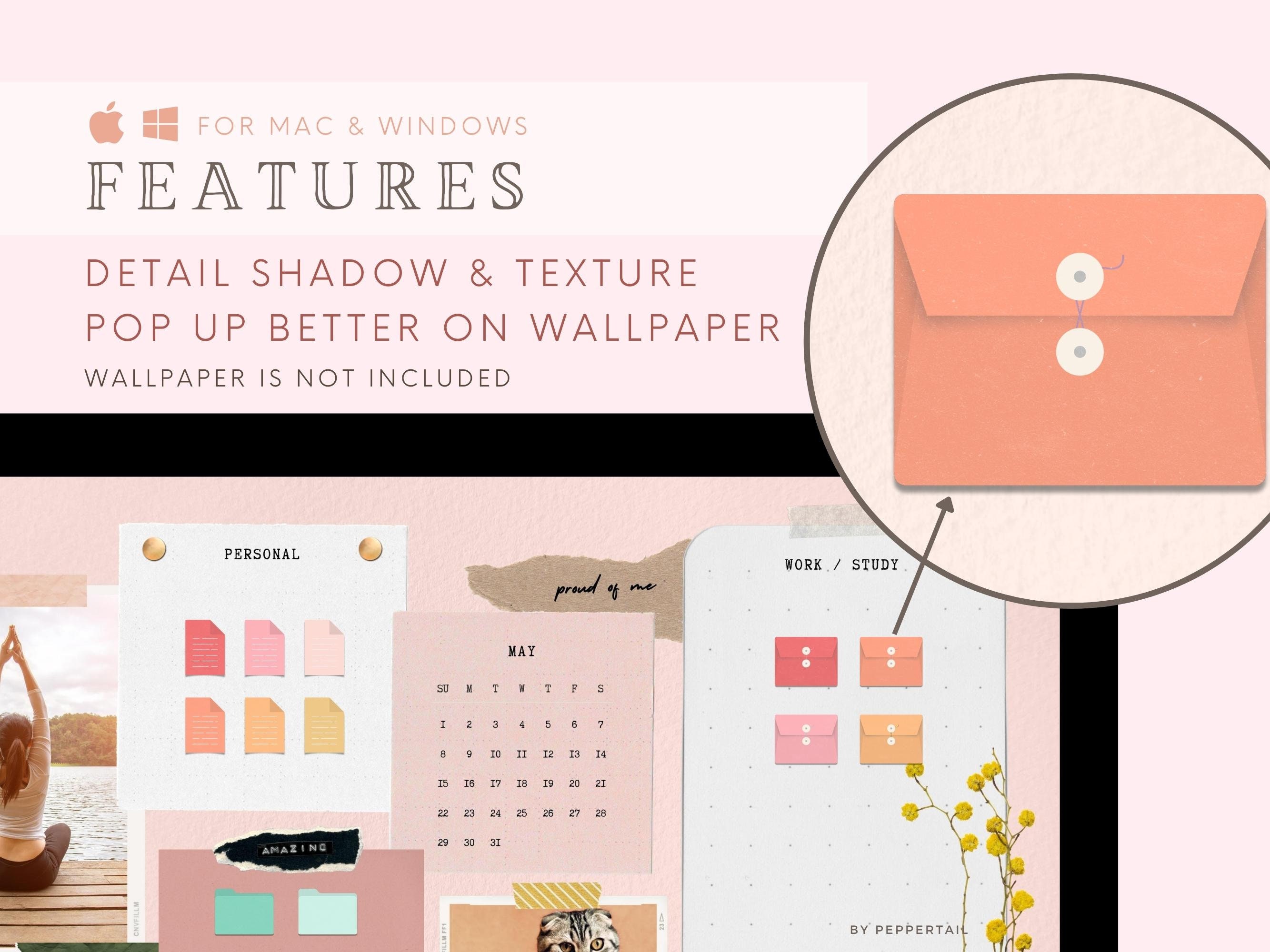 Colorful Mac Folder Iconsdesktop Document Iconsdesktop - Etsy