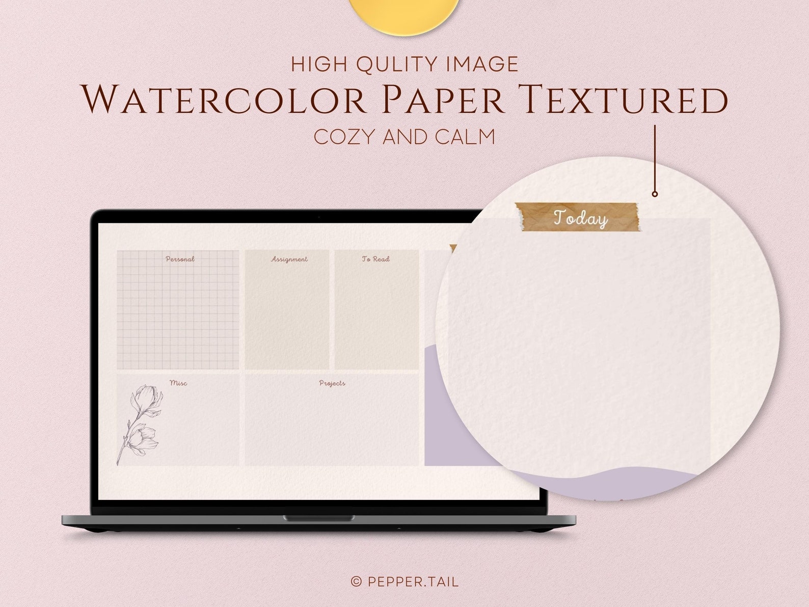 SET OF 3 Purple Desktop Wallpaper Organizer Studentdesktop | Etsy