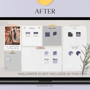 Lavender Blue Desktop Folder Icons Set｜neutral Modern MacBook Theme ...