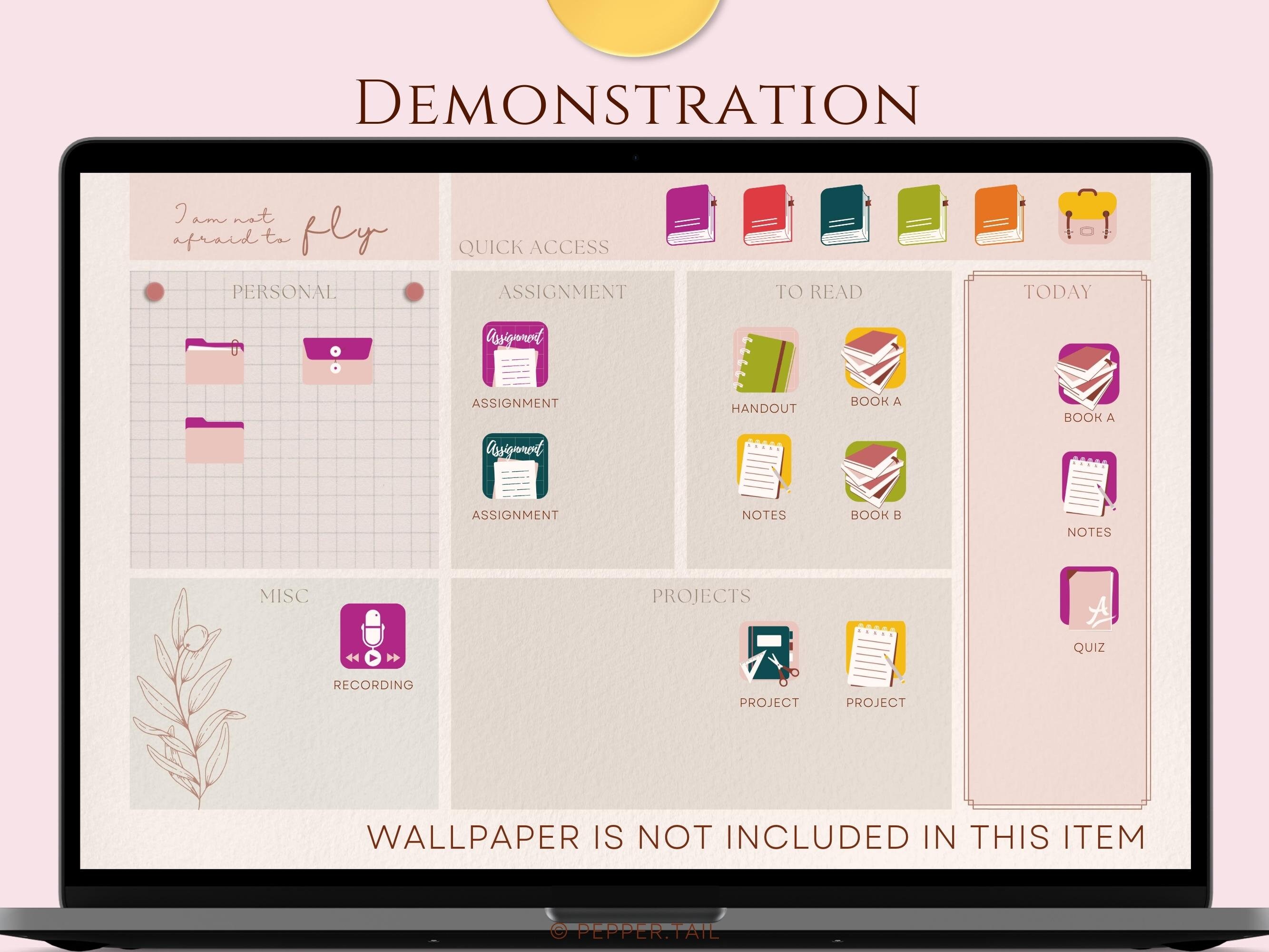 Student Desktop Folder Icon Packcollege Student Desktop - Etsy UK