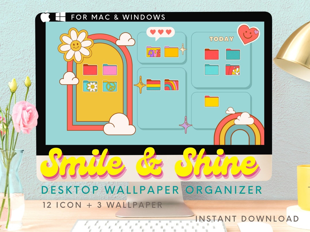 Hippie Desktop Organzier Wallpaper｜macbook Wallpaper Organizer｜mac ...
