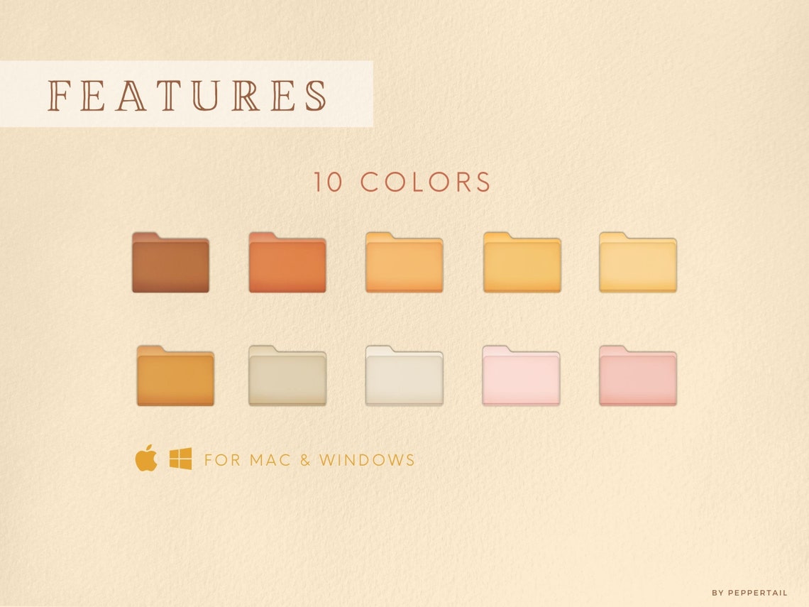 Folder Icons Pack for Desktop Organizing Desktop - Etsy