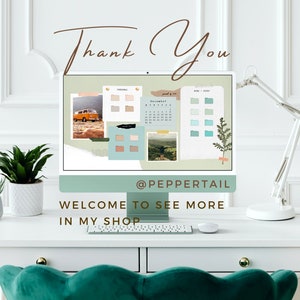 2024-2025 EDITABLE Organizer Wallpaper Calendar - Greenery｜desktop Icon ...