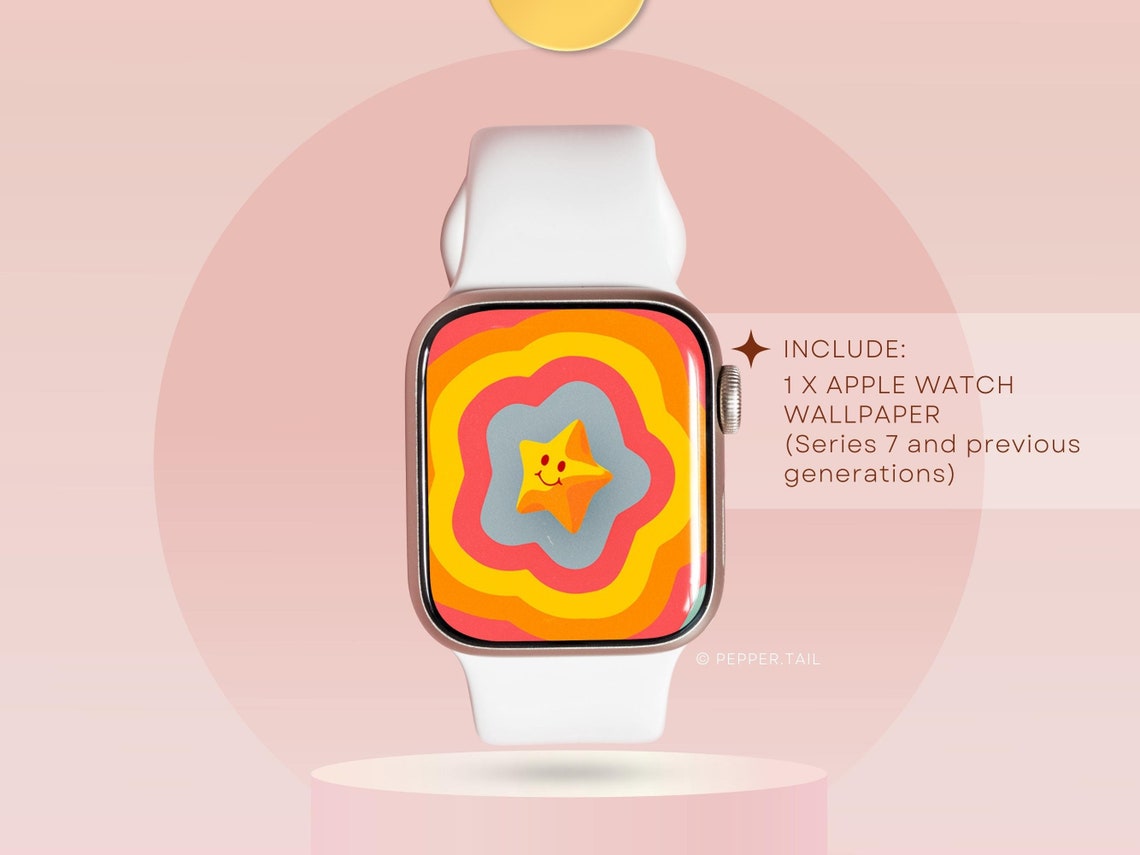 Radiating Star Digital Wallpaper Set of 4｜retro iPhone Wallpaper ...