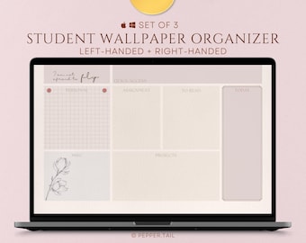Purple Desktop Wallpaper Organizer - Etsy