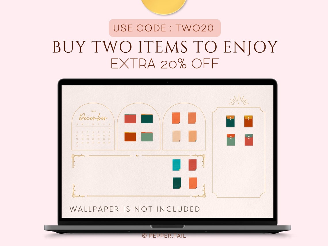 Retro Color Combo Mac Folder Iconsdesktop Document - Etsy