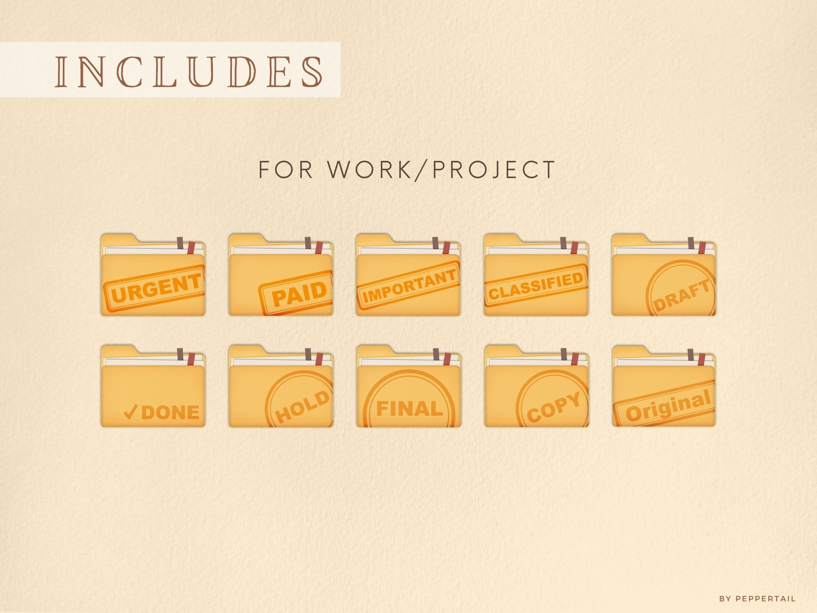 Folder Icons Pack for Desktop Organizing Desktop - Etsy