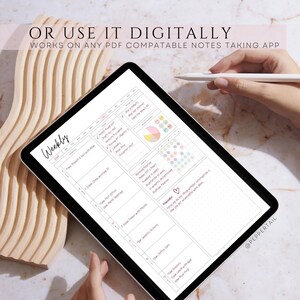 Weekly Planner Printable PDF With Mood Tracker and Habit Tracker ...