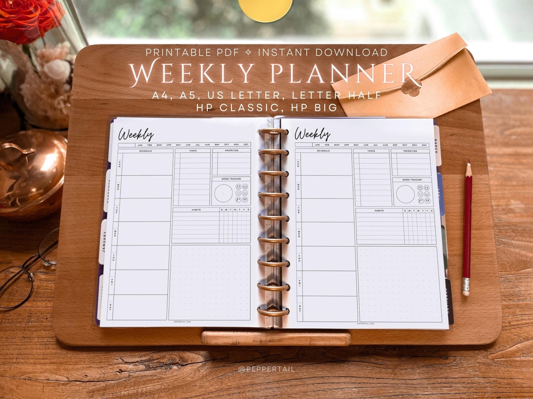 Weekly Planner Printable happy Planner Printable Inserts With - Etsy