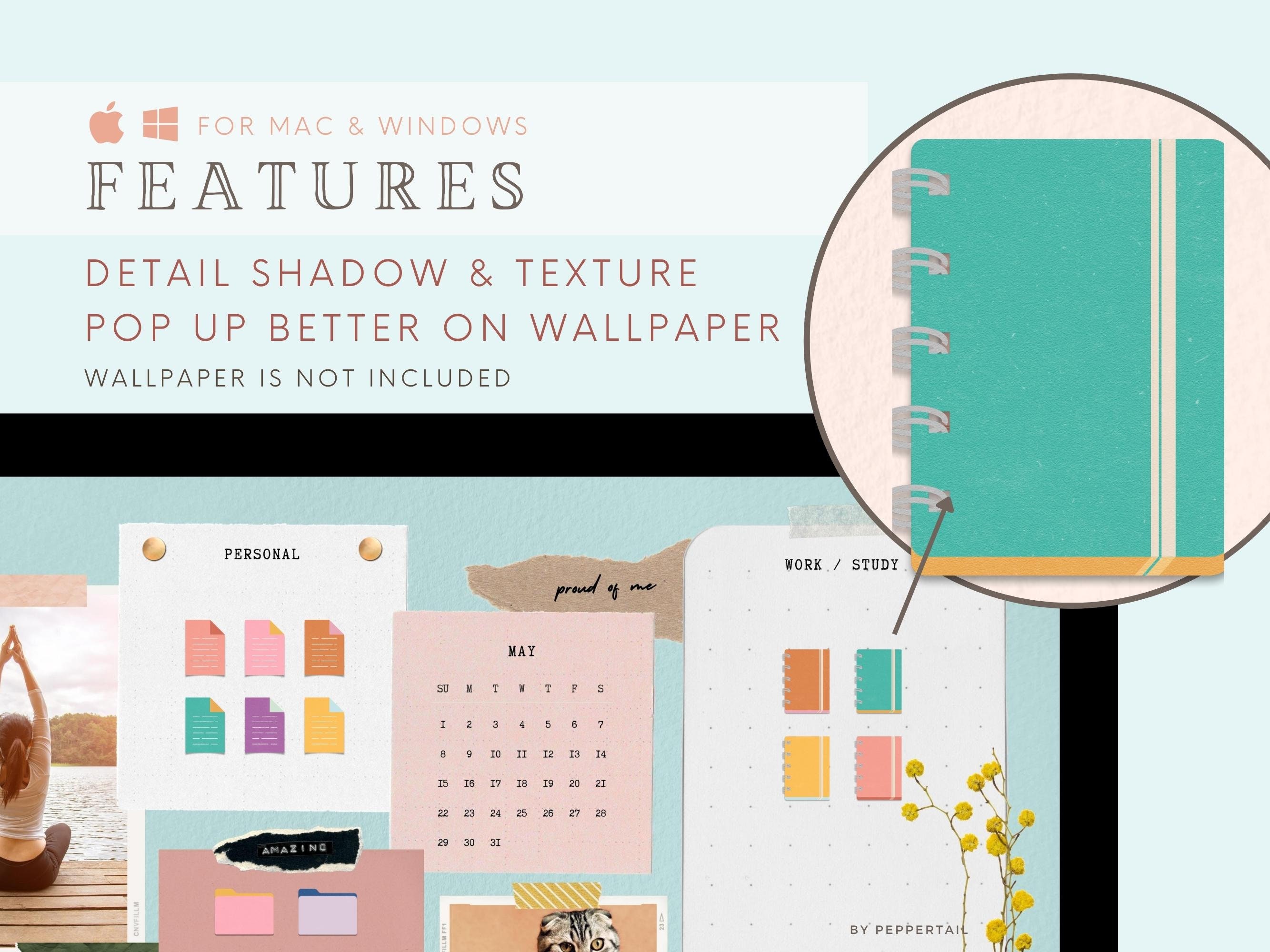 Rainbow File Folder Iconsnotebook Desktop Document - Etsy