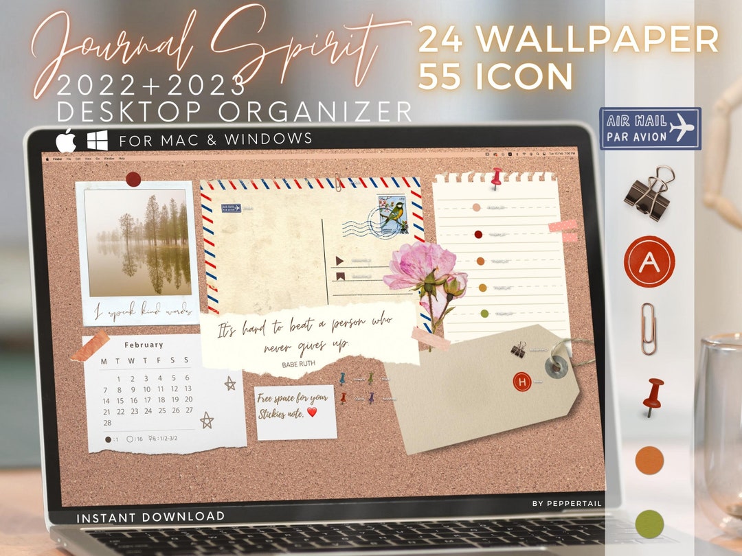 Journal Spirit2023-2024 Desktop Organizer Wallpaper Ordner - Etsy ...