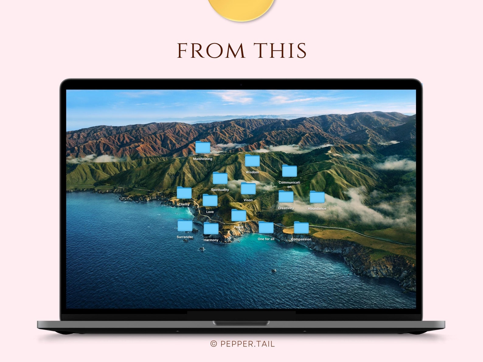 Bubbly Retro Desktop Folder Icons for Mac, Windows｜desktop Icons｜mac ...