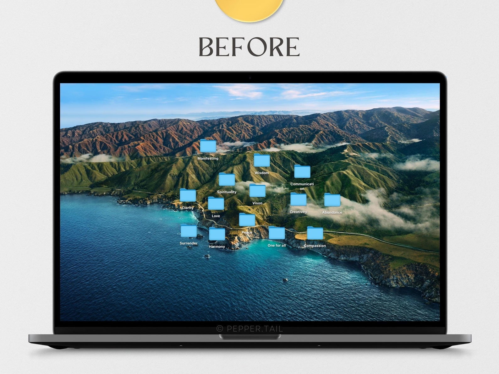 Neutral Modern Green Mac Folder Icons Pack in Boho Natural - Etsy
