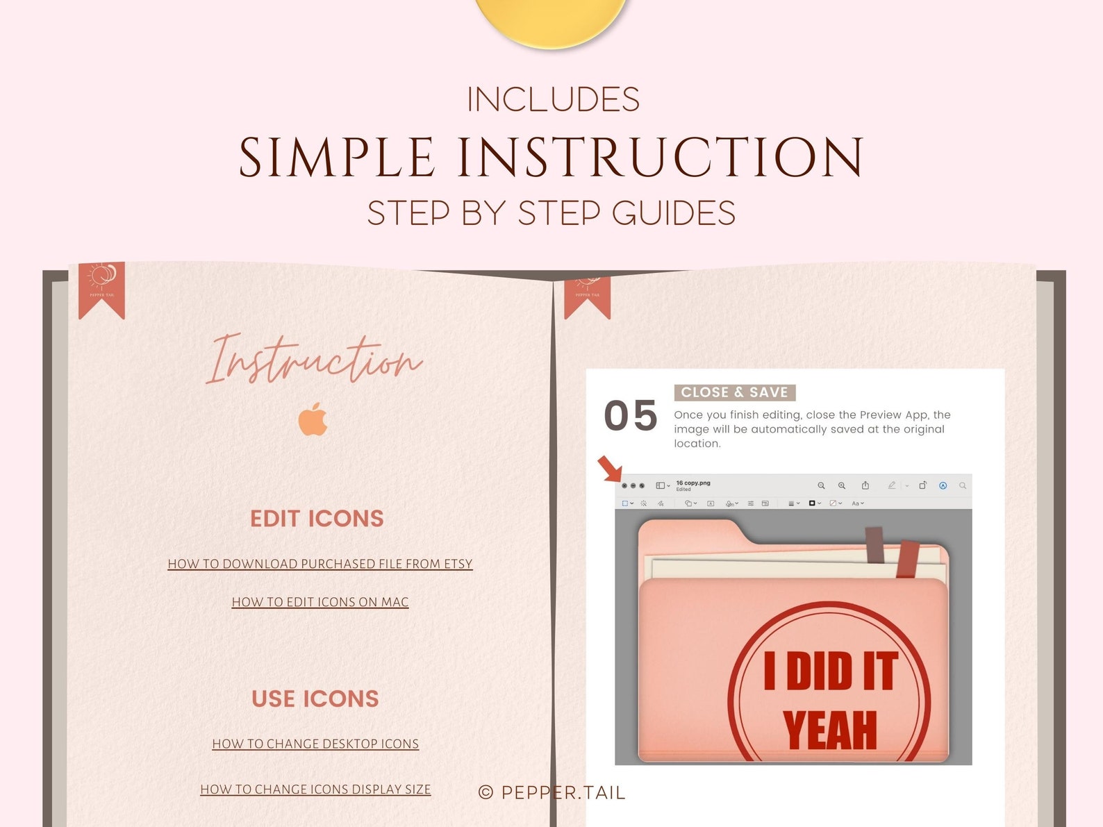 EDITABLE Folder Icons for Macadd Your OWN Textdesktop Folder - Etsy