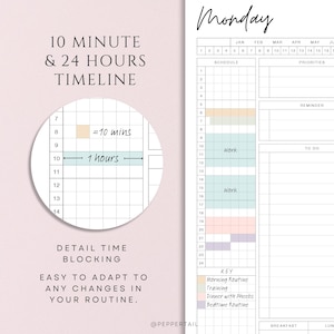 Printable Planner Inserts - Daily Planner Printable With 10 Minutes ...
