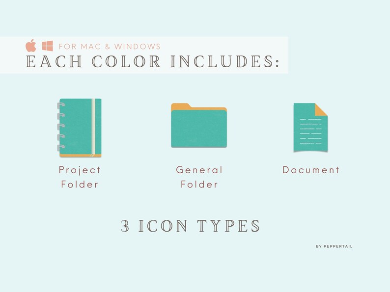 Rainbow File Folder Iconsnotebook Desktop Document - Etsy