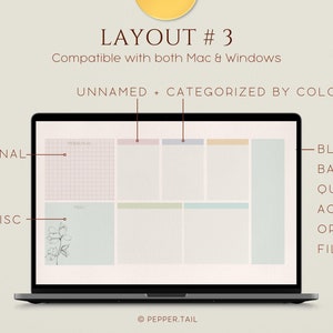 Neutral Blue Desktop Wallpaper Organizer Student Set｜desktop Wallpaper ...